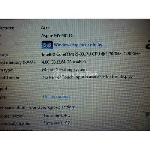 Ultrabook Acer M5di481TG Core i5 NVidia Keyboard Nyala Segel Mulus ...