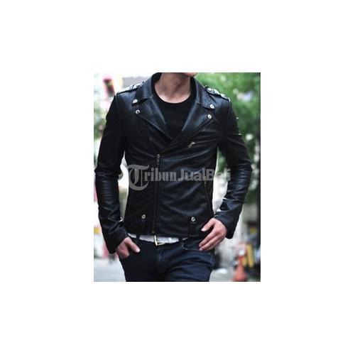 Jaket kulit rocker hitam di Jual Blazer Jaket Pria - Tribun JualBeli