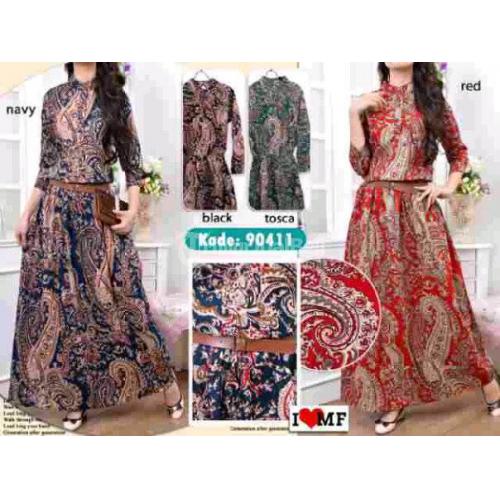 KEONG BATIK MAXIDRESS with Belt (90411) - Tribun JualBeli