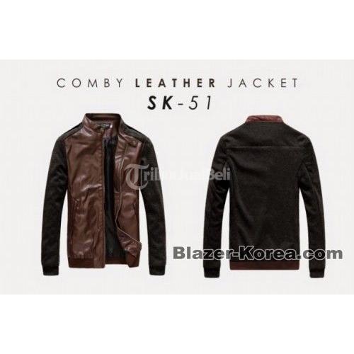 2A9B4506 (BBM) Comby Leather Jacket - Tribun JualBeli
