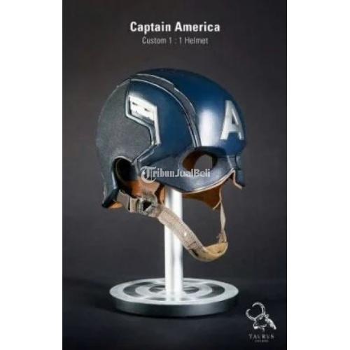 Taurus Studio Helm Kapten Amerika Original Bahan Titanium & Kulit Asli ...