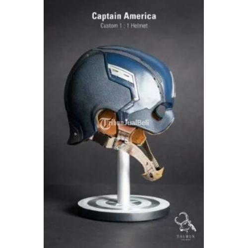 Taurus Studio Helm Kapten Amerika Original Bahan Titanium & Kulit Asli ...