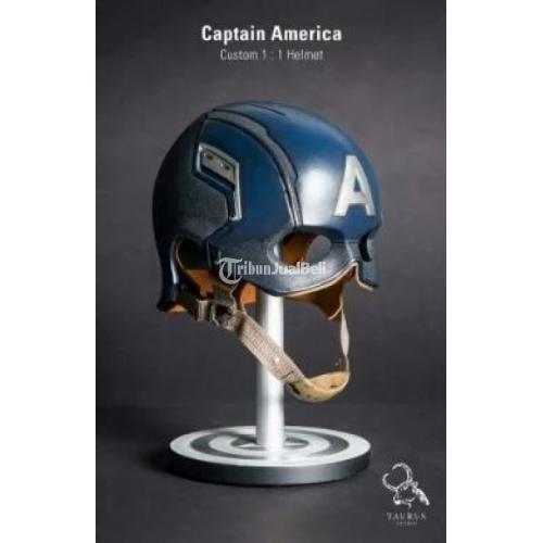 Taurus Studio Helm Kapten Amerika Original Bahan Titanium & Kulit Asli ...
