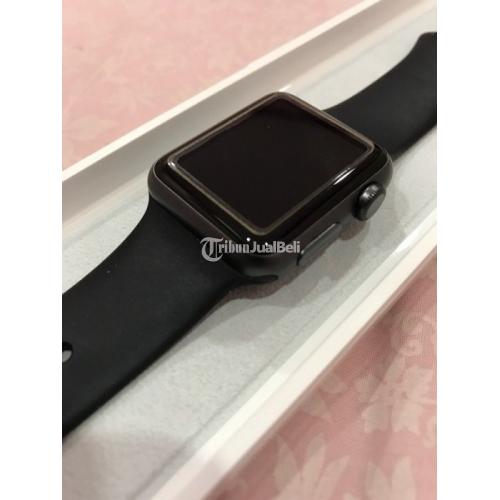 Smartwatch Apple iWatch 38 Black Grey Fullset Lengkap Fungsi Normal di ...