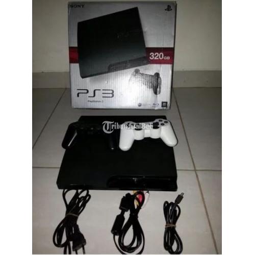 PS3 Slim 320GB Bekas Warna Hitam Kondisi Mulus Normal Jarang Pakai Stik 2 Buah di Palembang ...