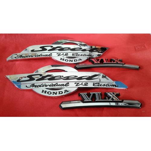 Sticker Decal Emblem Chrome Honda Steed - Tribun JualBeli