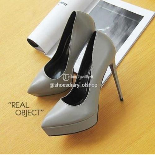 Sepatu Hak Tinggi Terbaru High Heels Hitam Kantor Import Good Quality ...