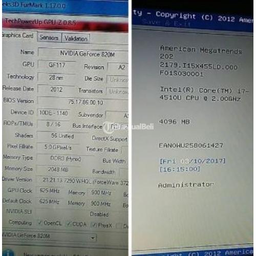 Laptop Asus X455LD Core i7 Haswell Bekas Gaming Lancar Normal Murah di ...