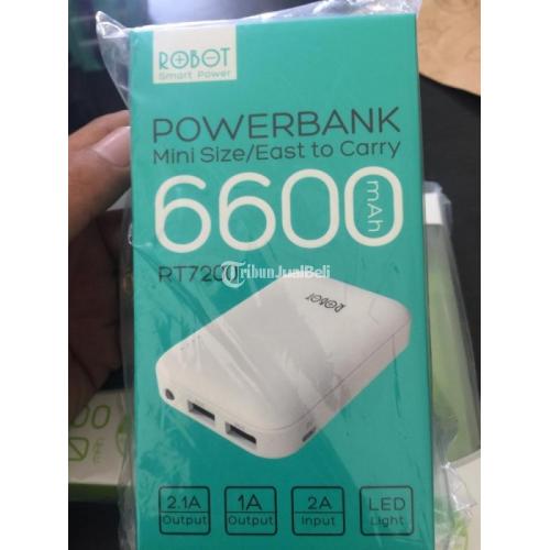 Vivan Power bank Robot RT7200 6600mAh 2 USB mini LED White di Sambas ...