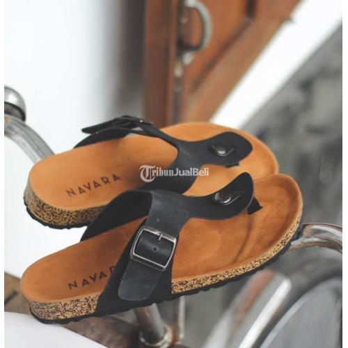 Navara Man Anson Black Sandal Sendal Cowok Pria Harga Murah di Surabaya ...