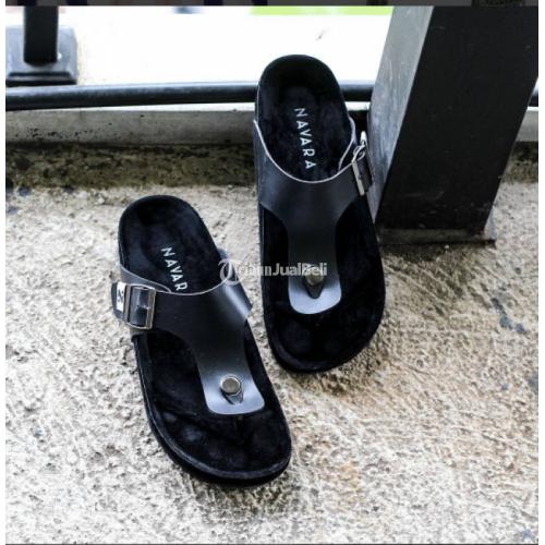 Navara Man Anson Full Black Sandal Sendal Pria Cowok Harga Murah di ...