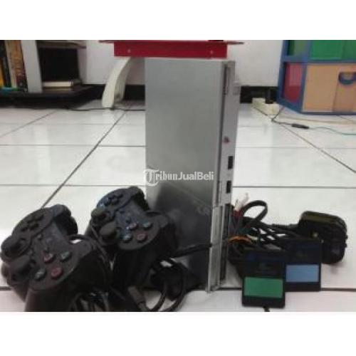 Konsol Sony PS2 Playstation 2 Slim Silver Langka 9004 Bekas Normal ...