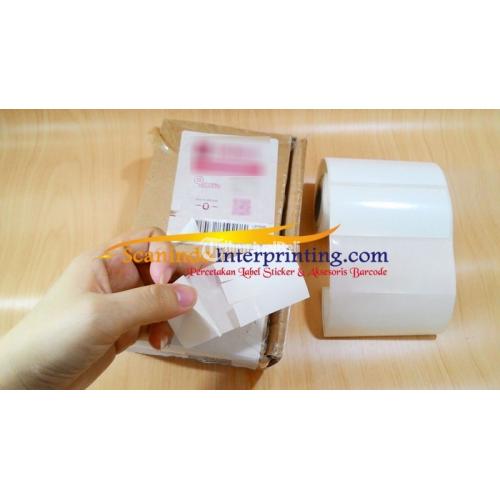 Label Sticker 2 sisi | Double Layer Label Sticker Barcode Printing ...