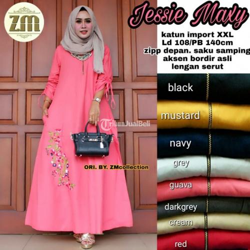 Long Dress Bahan Katun Berkualitas Berbagai Warna dan Ukuran Harga ...