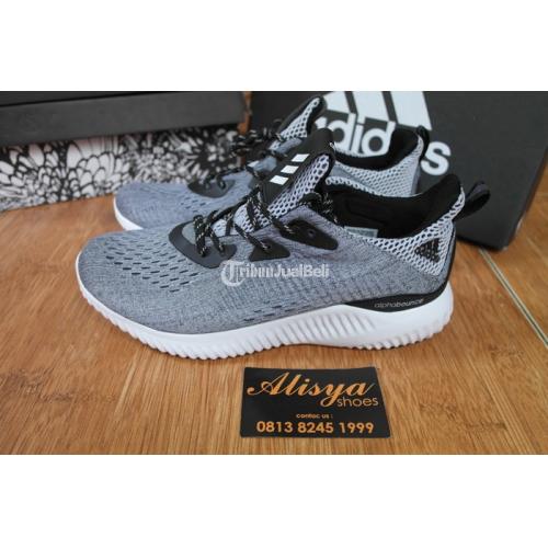 Sepatu Adidas Alphabounce Engineered Mesh Grey Premium BNIB Sneaker ...