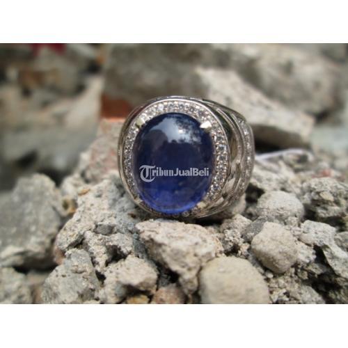 Cincin Batu Blue Safir Indah Ikatan Perak Harga Terjangkau SF010 di ...