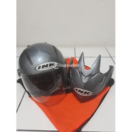 Helm Half Face Murah INK T1 Bekas Original Size M Double Visor Normal ...