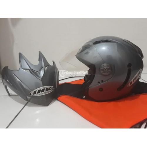 Helm Half Face Murah INK T1 Bekas Original Size M Double Visor Normal ...