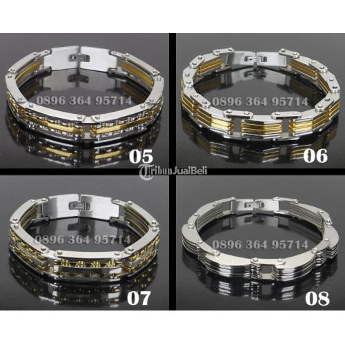 Gelang Pria Korean Style Titanium Steel Bracelets (Seri A) Harga Murah ...