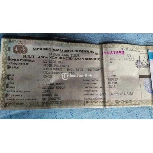 Motor Jadul Honda C86 Kalong Basic Tahun 1985 Seken Normal Pajak Hidup ...