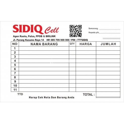 Nota Murah 180 rb Free Design/Antar di Semarang - Tribun JualBeli