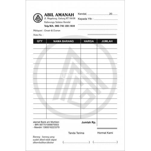 Nota Murah 180 rb Free Design/Antar di Semarang - Tribun JualBeli