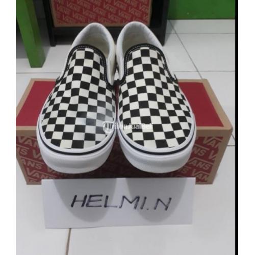 Sepatu Sneaker Vans Checkerboard Black/White Size 8 Warna Bagus Minus ...