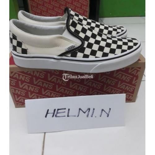 Sepatu Sneaker Vans Checkerboard Black/White Size 8 Warna Bagus Minus ...