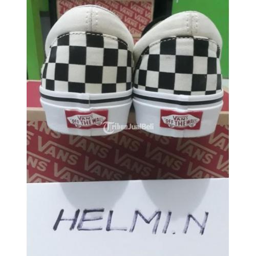 Sepatu Sneaker Vans Checkerboard Black/White Size 8 Warna Bagus Minus ...