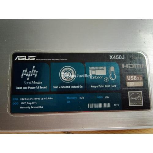 Laptop Gaming Bekas Asus X450J Core i7 Ram 4GB Murah Normal Istimewa di ...