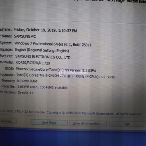 Laptop Gaming Desain Samsung RC520 Core i5 Nvidia Ram 8Gb HDD 500Gb Normal Siap di Semarang ...