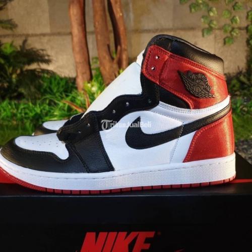Sepatu Sneakers Nike Air Jordan 1 Satin Black Toe Baru BNIB Original di ...