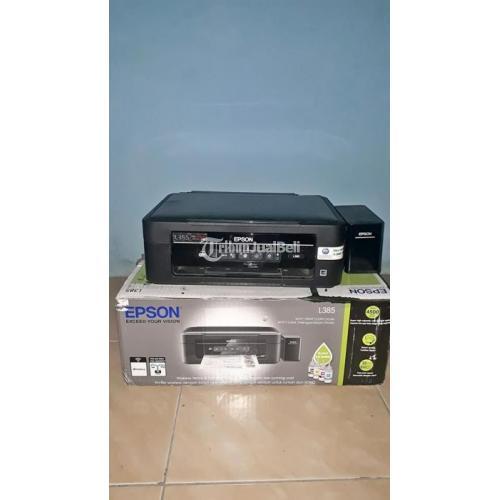 Printer Epson L385 Second Print Scan Copy Wifi Nozzle Full Lengkap Dus ...