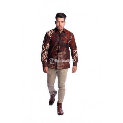 BATIK SOLO ASLI SP442 Hem Batik Pria Lengan Panjang Iwan Tirta Kasuari ...
