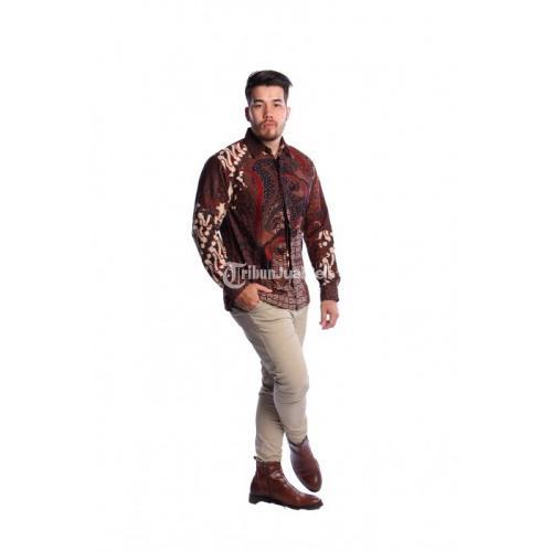 BATIK SOLO ASLI SP442 Hem Batik Pria Lengan Panjang Iwan Tirta Kasuari ...