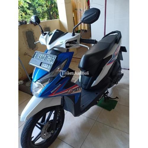 Honda Beat ECO CBS 2018 Biru Putih Plat Bekasi Surat Komplit Hidup ...