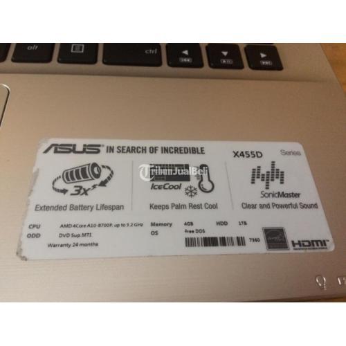 Laptop ASUS X455D Gaming Series Core i7 Body Mulus 98% RAM 4GB Lancar ...