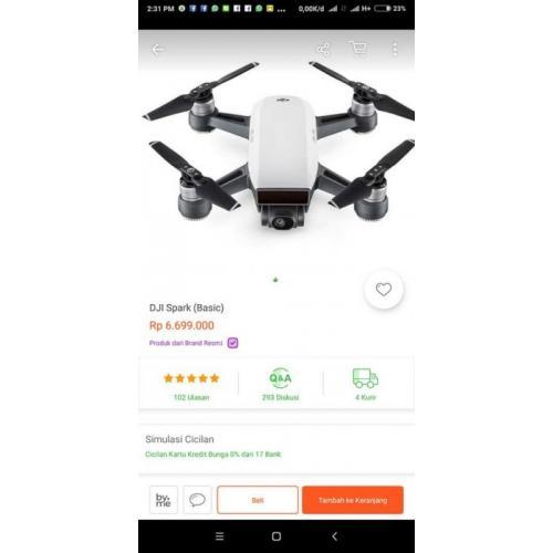 Drone Dji Spark Basic Baru Segel Putih Berkualitas Harga Boleh Nego di ...