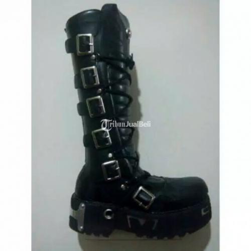 Sepatu Boot Rock s002 Hitam Tinggi Keren Bisa Request Ukuran Harga ...