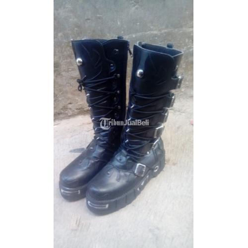 Sepatu Boot Rock s002 Hitam Tinggi Keren Bisa Request Ukuran Harga ...