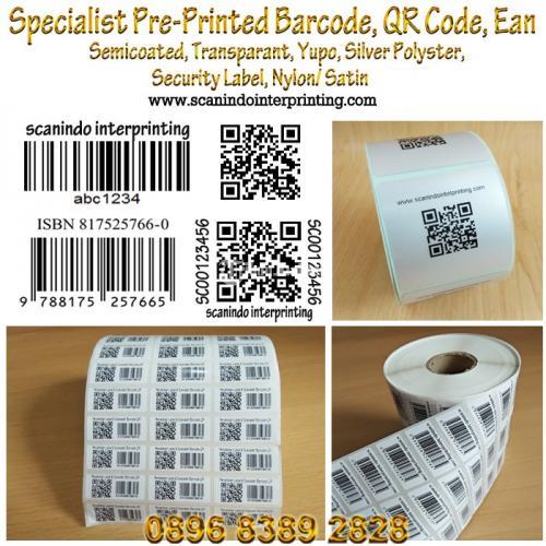 Spesialist Cetak/Print Barcode QR Code Label Sticker | Pre printed ...