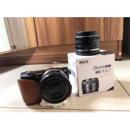 Kamera Mirrorless Sony A5000 + Lensa Fix Brand Meike 35mm F/1.7 Harga ...