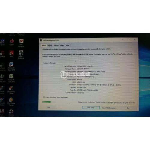 Laptop Gaming Murah Asus X550VX Bekas Core i7 Ram 8GB Normal No Minus ...