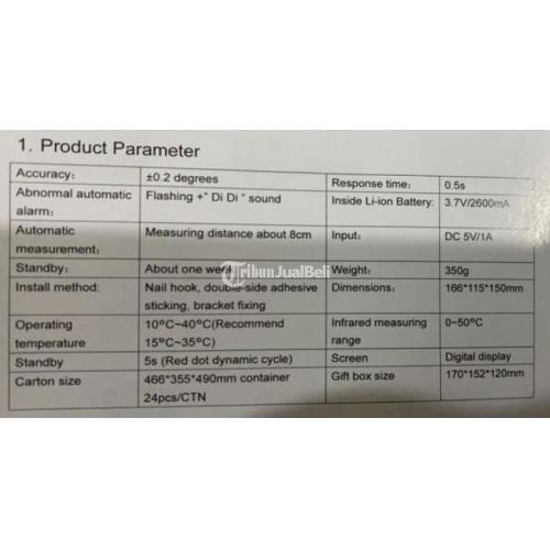 Termometer Thermometer Gun Hands Free Automatic di Dinding No Contact ...