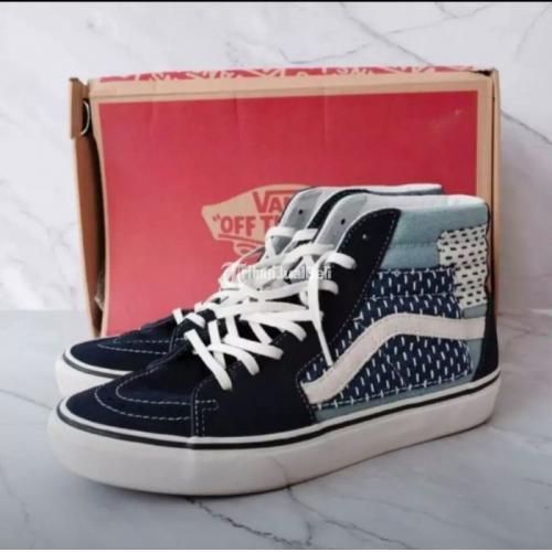 Sepatu Sneakers Vans Denim Patchwork SK8diHi Second Original Bagus di ...