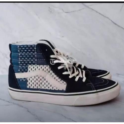 Sepatu Sneakers Vans Denim Patchwork SK8diHi Second Original Bagus di ...