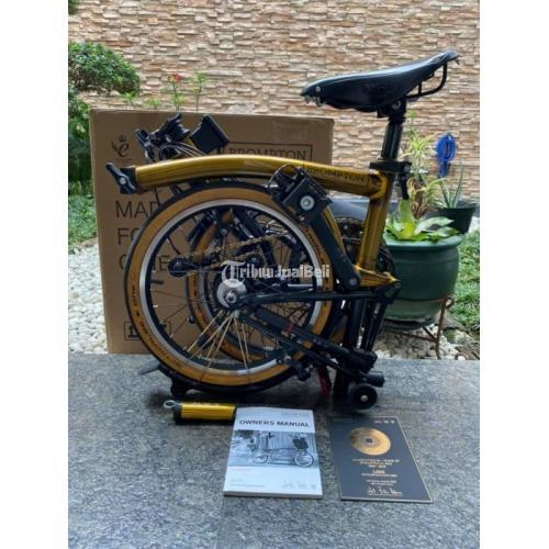 Harga Sepeda Lipat Brompton M6L Asia Gold Bekas Rp 115 Juta Nego Lengkap di Jakar - Tribun JualBeli