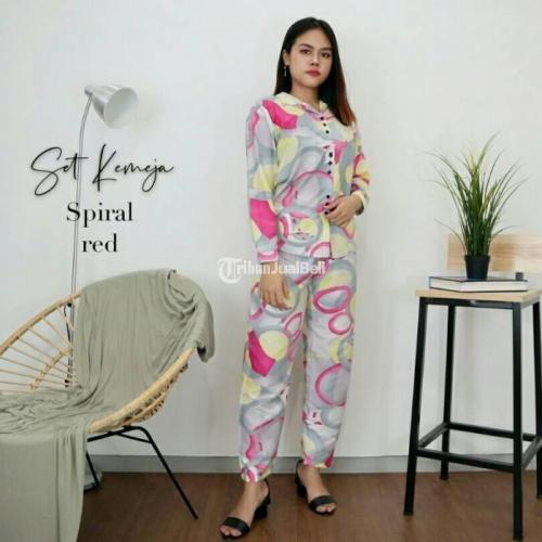 Piyama One set/Daily Set Bahan Krayon Adem Harga Murah All Size di ...