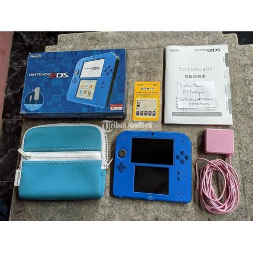 Konsol Nintendo 2DS not XL Blue CFW Luma Fullset Plus Pouch not 3DS 00 ...