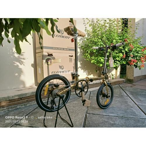 Sepeda Lipat Element Troy 10 speed Gold Edition Ready Harga Nego di ...